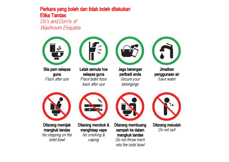 Notis Penggunaan Tandas | PDF