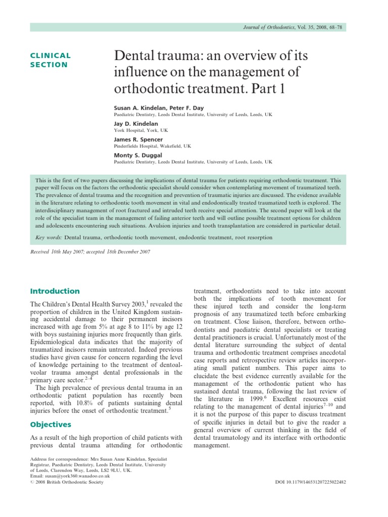 Guidelines For The Orthodontic Management Of The, 60% OFF