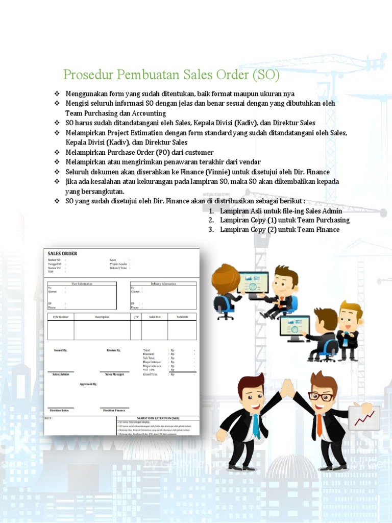 Prosedur Pembuatan Sales Order (SO) | PDF