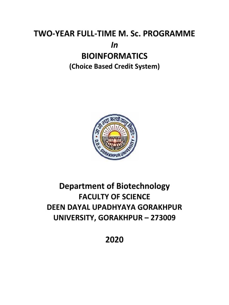M.Sc. Bioinformatics Syllabus | PDF | Relational Model | Gene Expression
