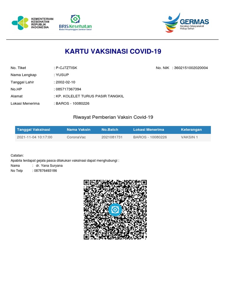 Surat Vaksin Pdf
