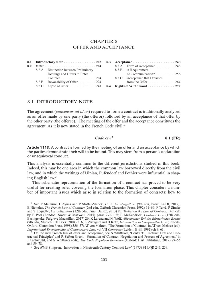 Casebook CH 8 | PDF | Offer And Acceptance | Justice