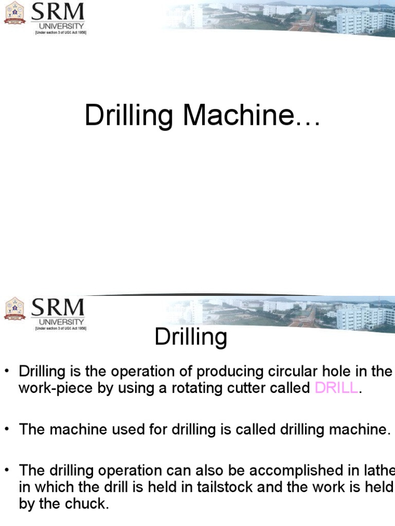 Chapter 7drilling Machine | PDF | Drill | Drilling