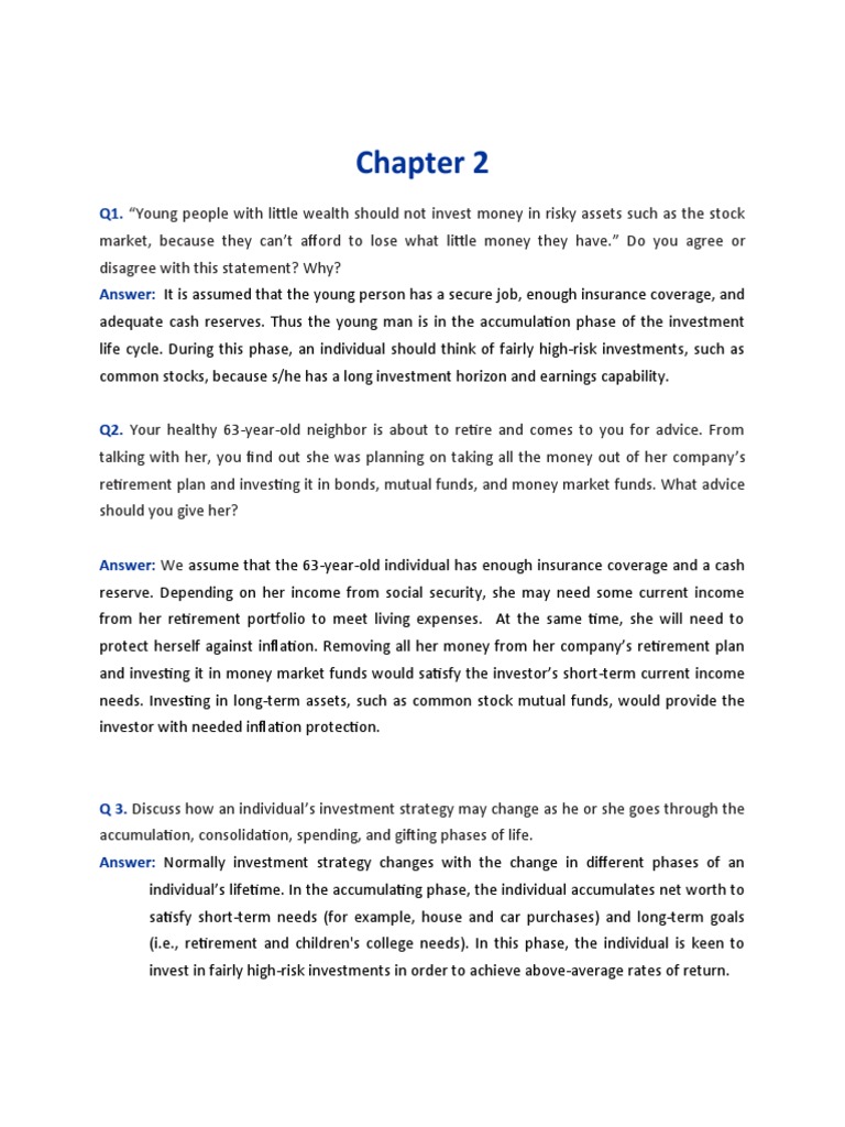 Chapter 2., Questions and Answers | PDF | Investing | Retirement