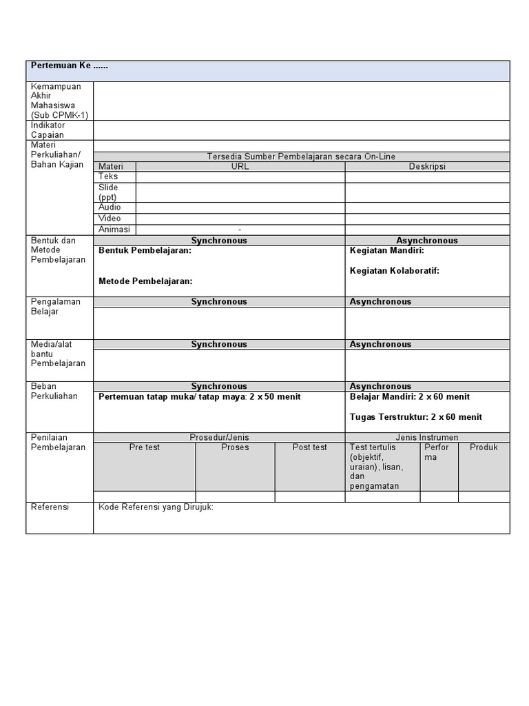 RPS Per Pertemuan Case Method | PDF