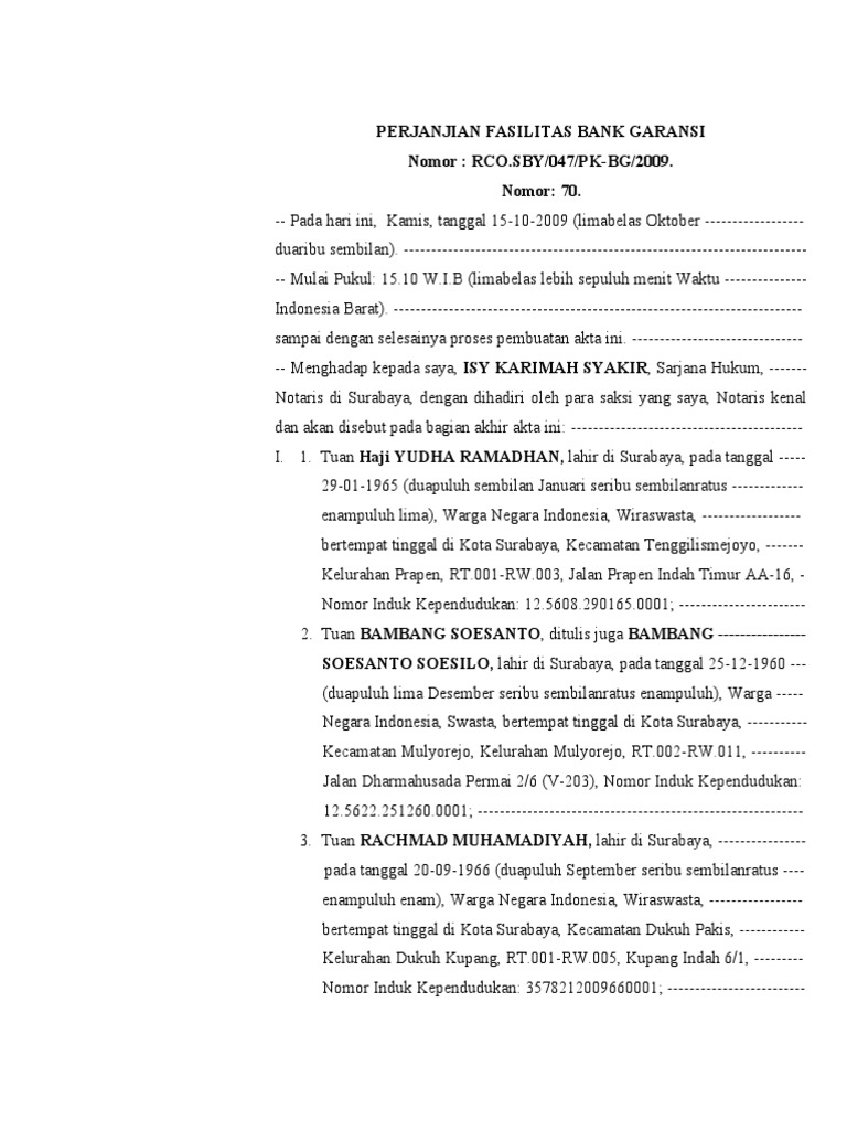 Akta Garansi MNT 1 TRN | PDF