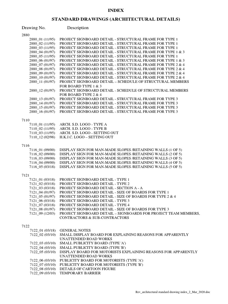 Architectural Standard Drawings - 20210129 | PDF | Components ...