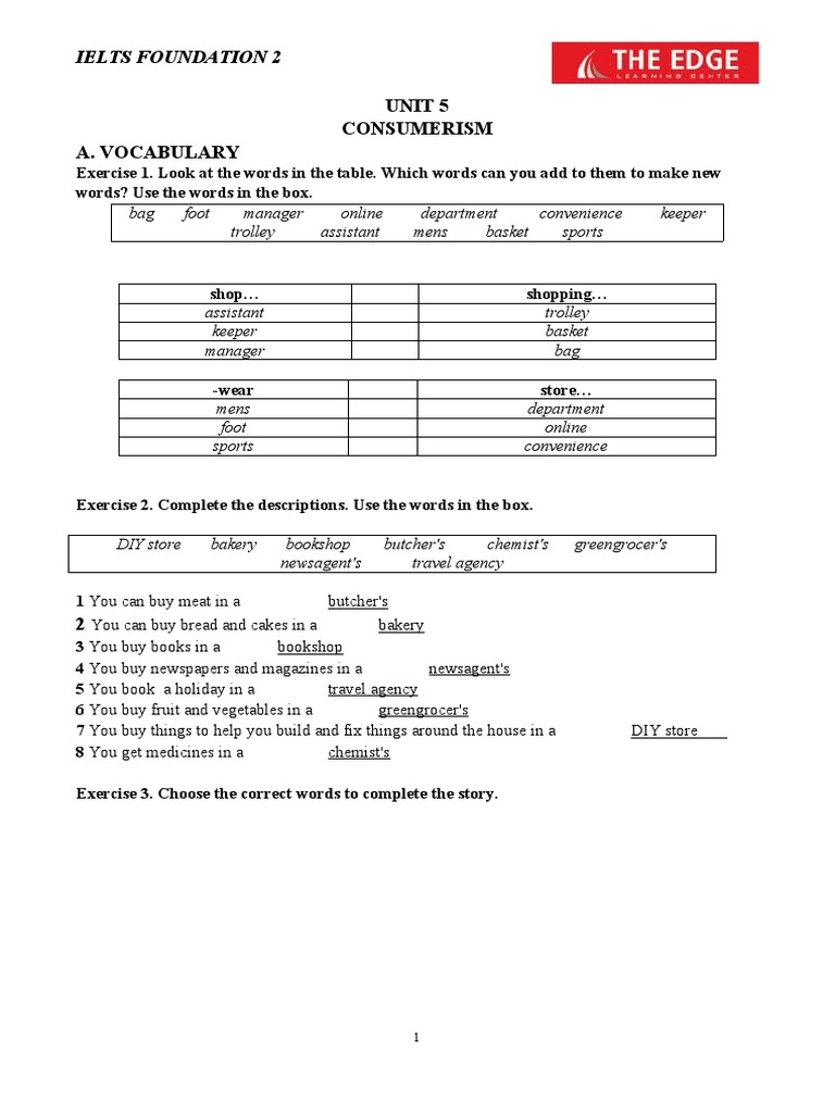 Unit 5 Key Pdf Water International English Language Testing System