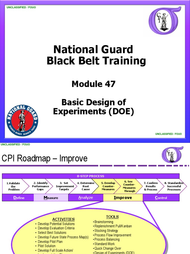 Module 47. Basic Design of Experiments (DOE) | PDF | Fuel Economy In Automobiles | Experiment