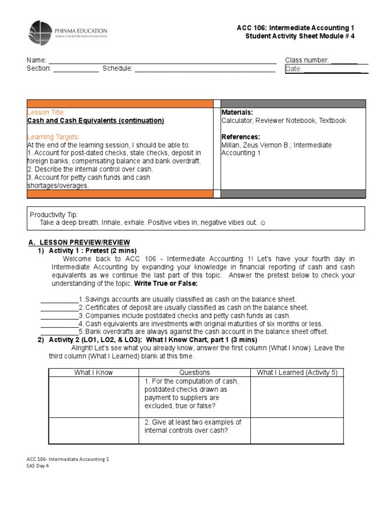 Acc-106 Sas 4 | PDF | Transaction Account | Banks