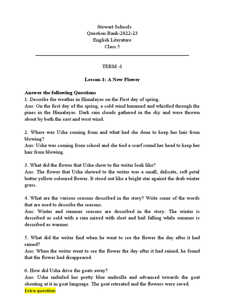 Class 5 English Question Bank 2022-23 | PDF | Dr. Jekyll And Mr. Hyde ...
