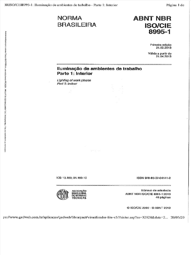 Dokumen - Tips - Abnt NBR Iso Cie 8995 12013 | PDF