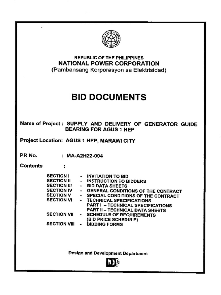 Generator Bearing | PDF | Specification (Technical Standard) | Procurement