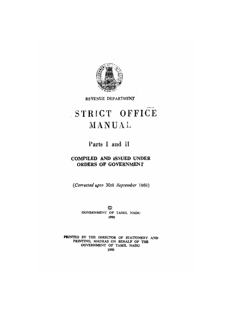 District Office Manual Part I and II | PDF
