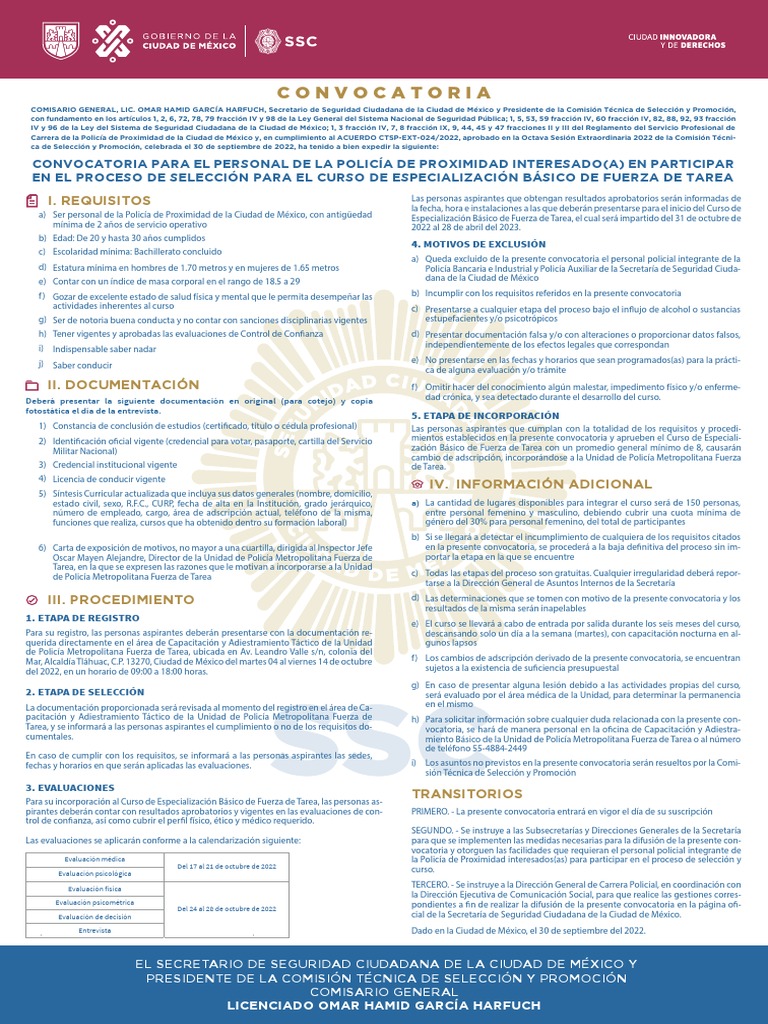 Convocatoria Curso de Especializacion Basico de Fuerza de Tarea | PDF