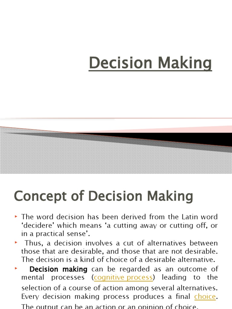 Decision Making | PDF | Decision Making | Mathematical Optimization