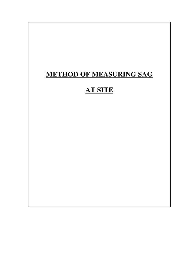 Method of Measuring Sag | Download Free PDF | Metrology | Applied And ...