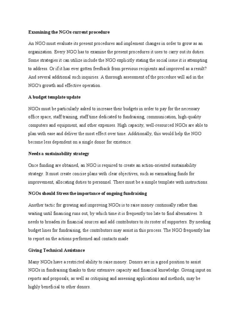 Bridging The Gap BTN Demerits and Merits of NGOs | PDF | Non ...