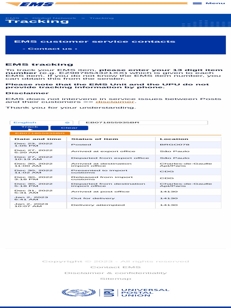 Tracking EMS | PDF