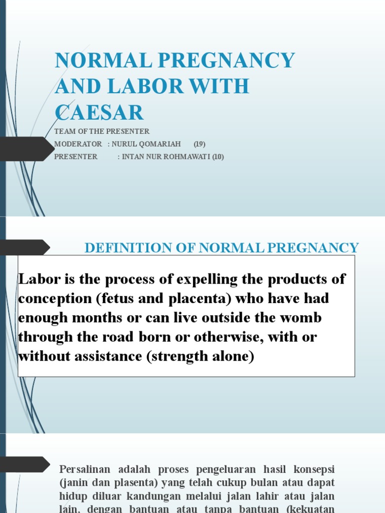 Normal Pregnancy and Labor With Caesar | PDF