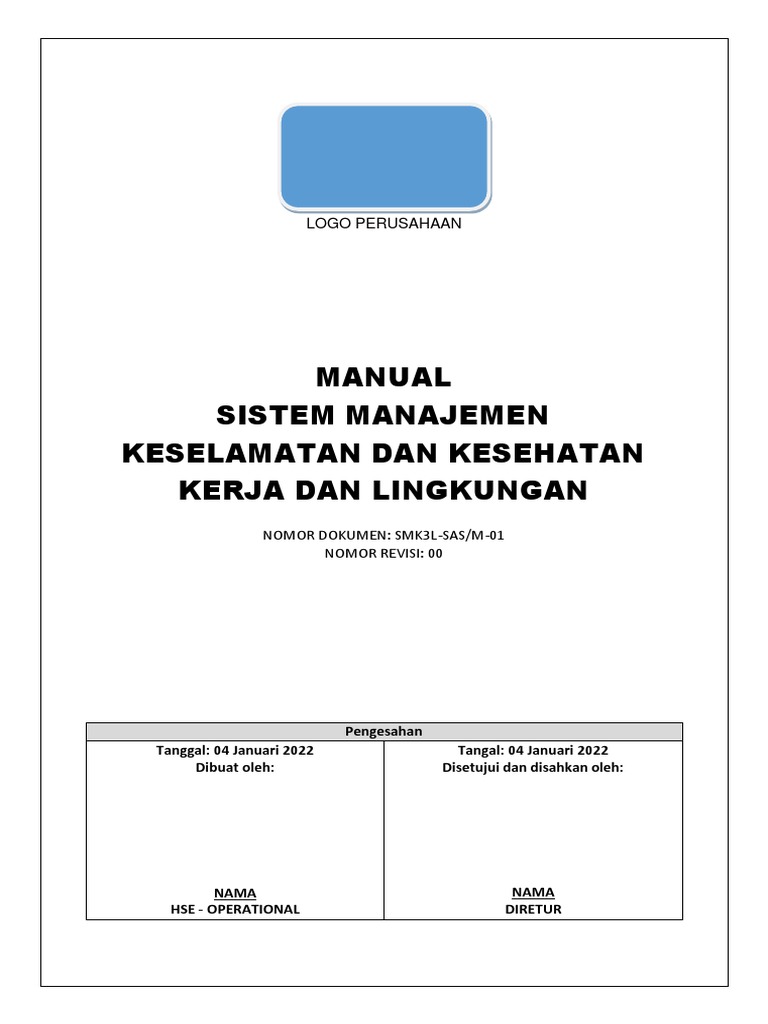 Manual Sistem Manajemen K3 | PDF