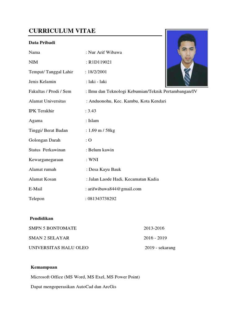 CV Arif | PDF