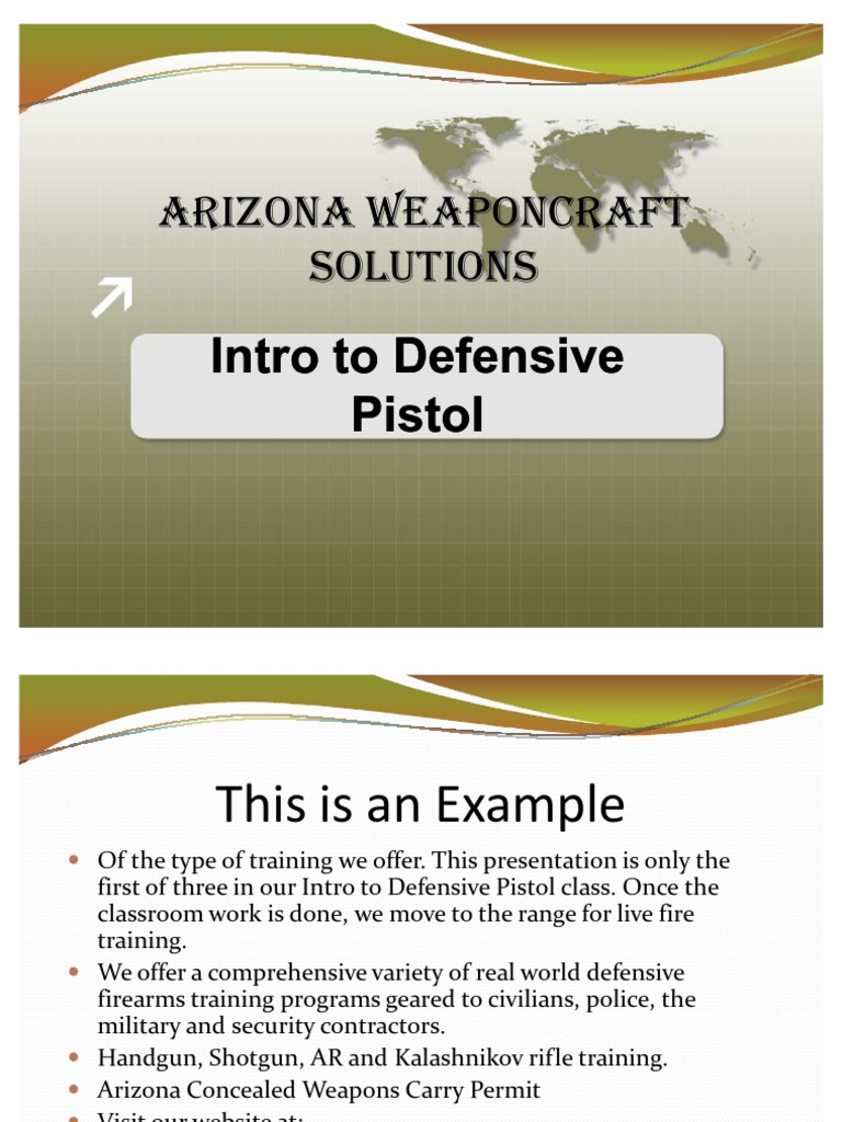 Intro To Defensive Handgun | PDF | Handgun | Epinephrine