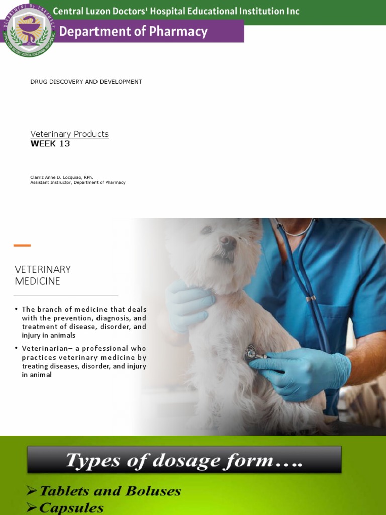 Veterinary Drug Development Process | PDF