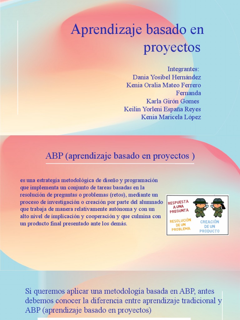 Aprendizaje Basado en Proyectos | PDF | Aprendizaje | Aprendizaje en base a proyectos