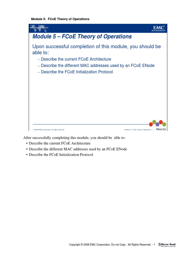 05 FCoE Theory of Ops | PDF
