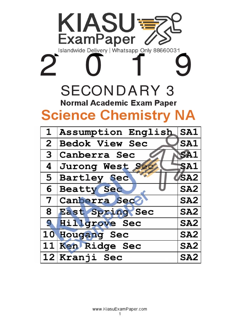 2019 Sec 3 Sci (Chem) NA 12s | PDF | Atoms | Isotope