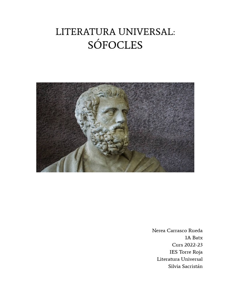Lit. Sófocles | PDF | Edipo | Sófocles