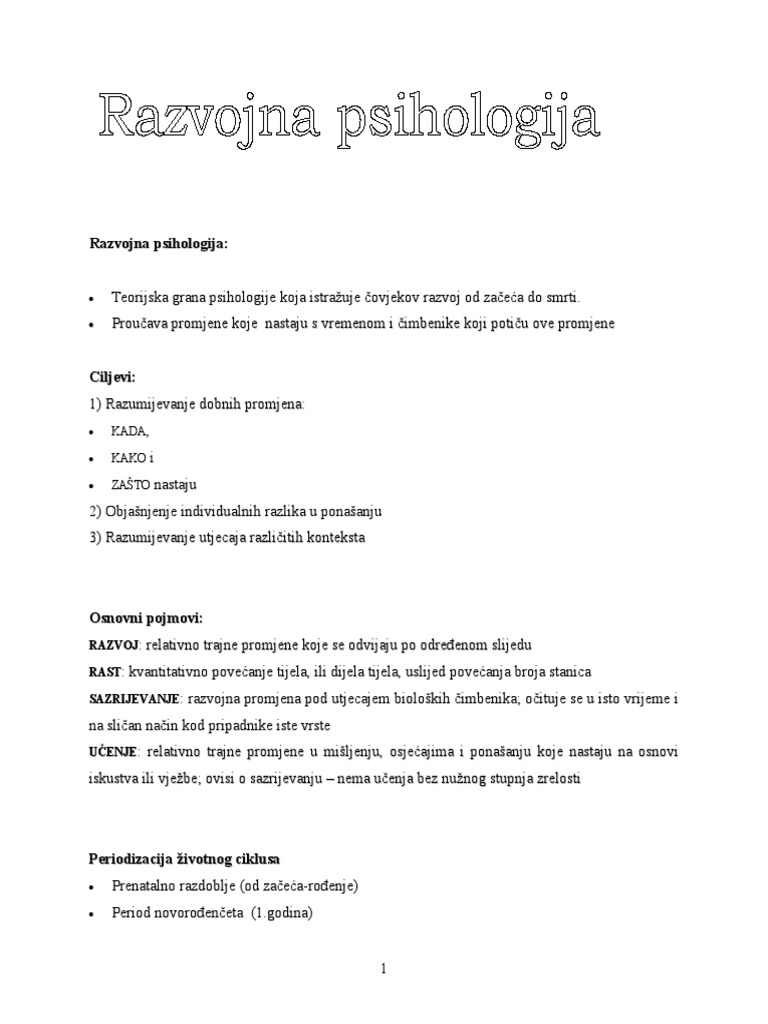 Razvojna Skripta 1 | PDF