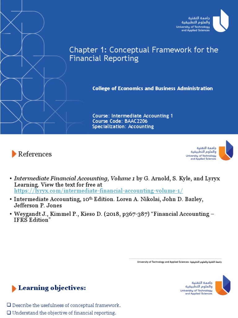 Intermediate Accounting I - Chapter 1 | PDF | Fair Value | Financial ...