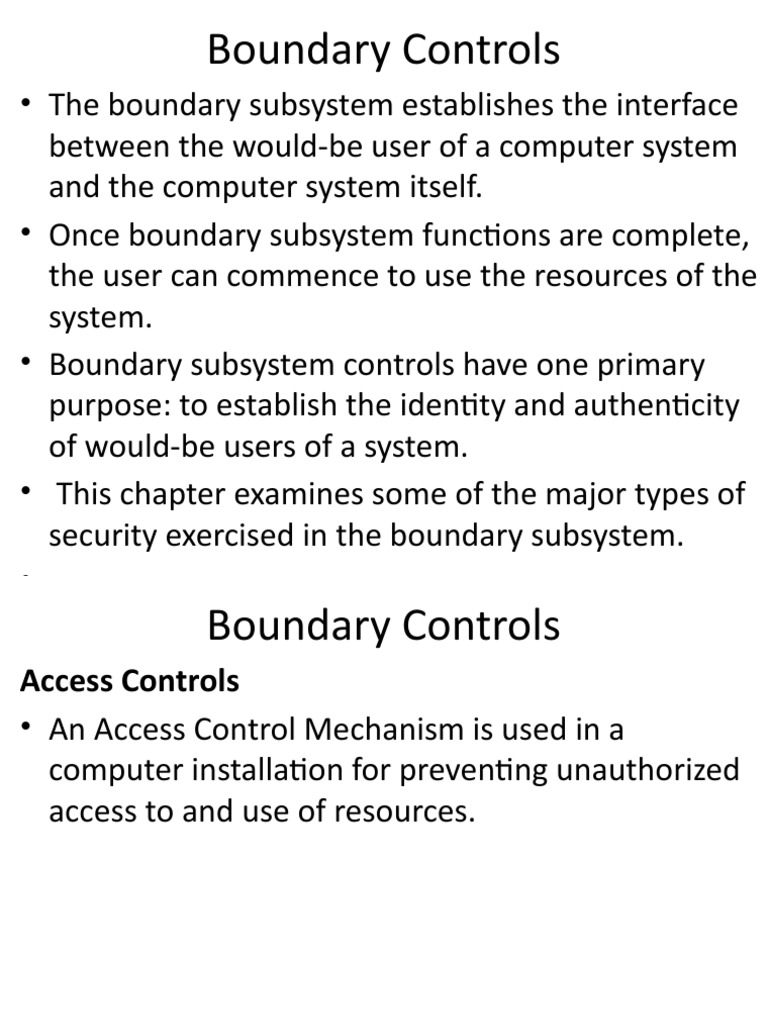 Understanding Access Controls and Boundary Security Mechanisms | PDF | Cryptography | Cipher