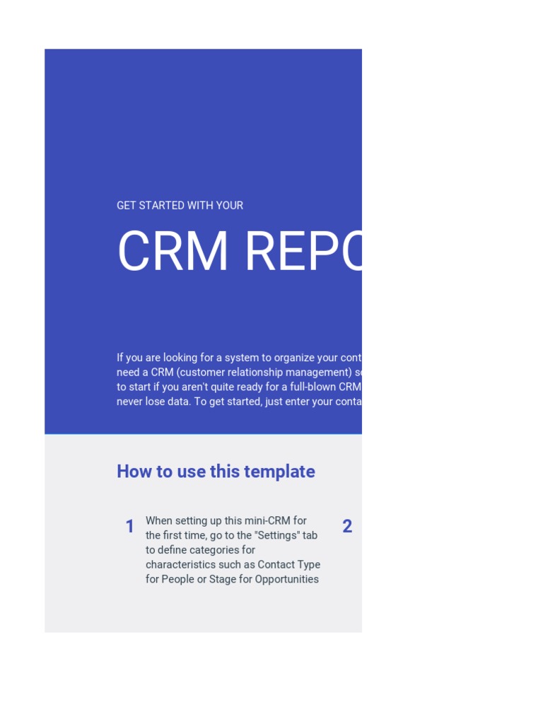 CRM Report | PDF | Customer Relationship Management | Sales