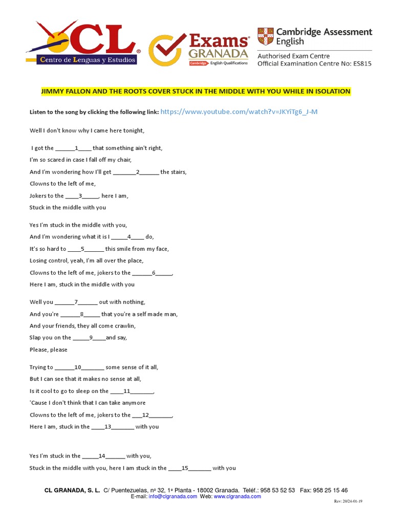 c1 Advanced Song Jimmy Fallon and The Roots | PDF