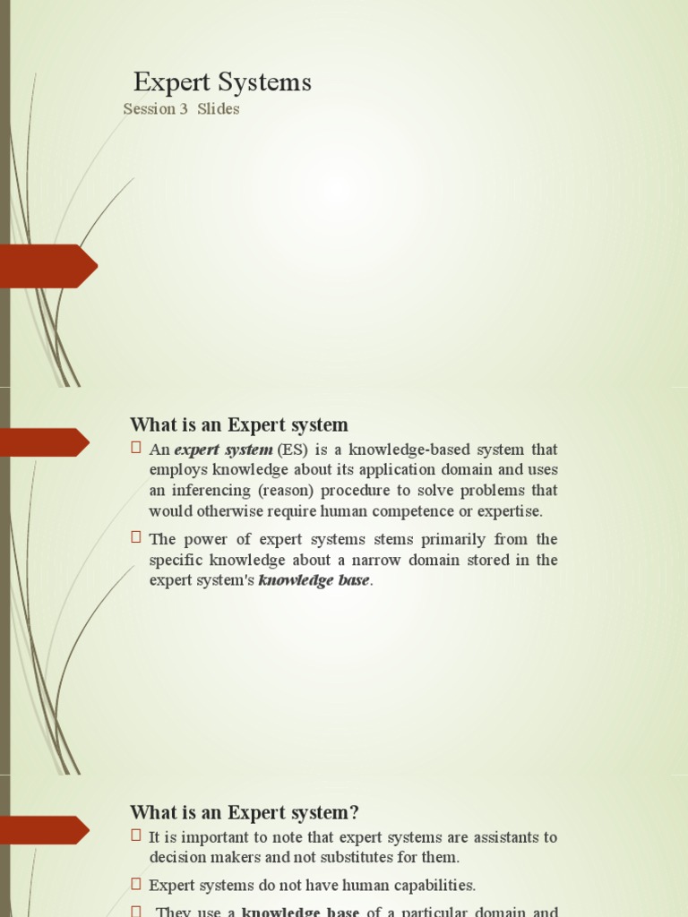 AI Session 3 Slides | PDF | Expert | Systems Science