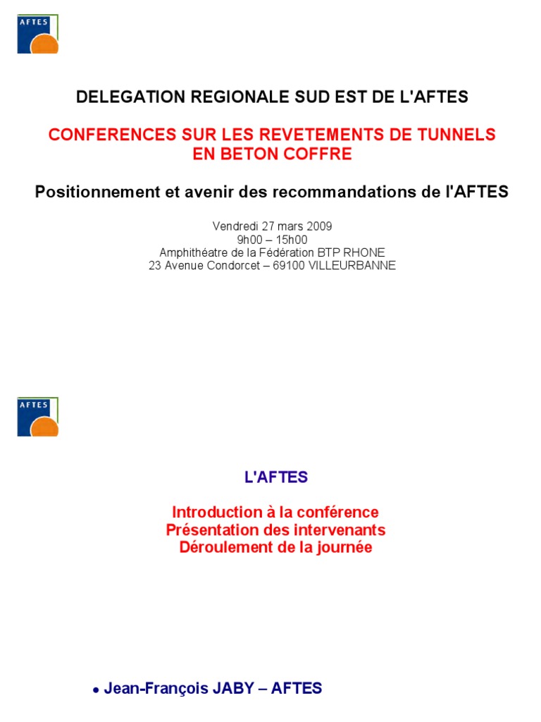 LES REVETEMENTS DE TUNNELS EN BETON COFFRE - Conference27mars2009-V8 ... LES REVETEMENTS DE TUNNELS EN BETON COFFRE - Conference27mars2009-V8 ...
