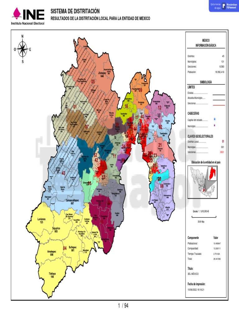 Mapa de Distritos Electorales en México | PDF