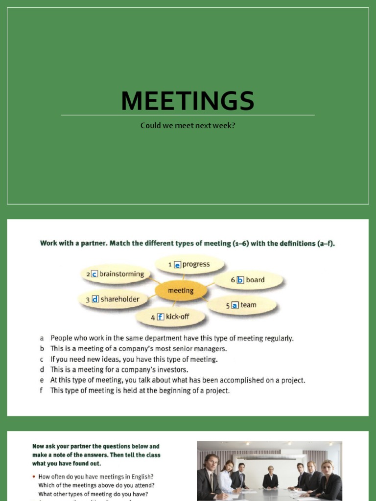 Meetings - 1 | PDF