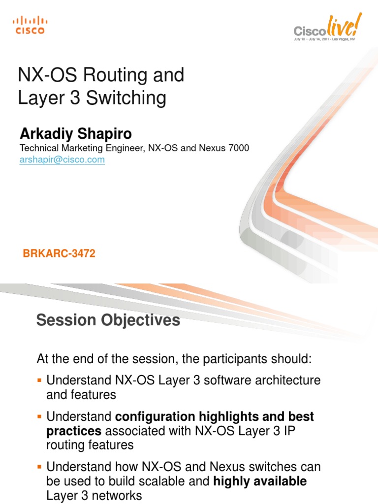 BRKARC-3472 NX-OSRouting and Layer 3 Switching | PDF | Virtual Private Network | Networking