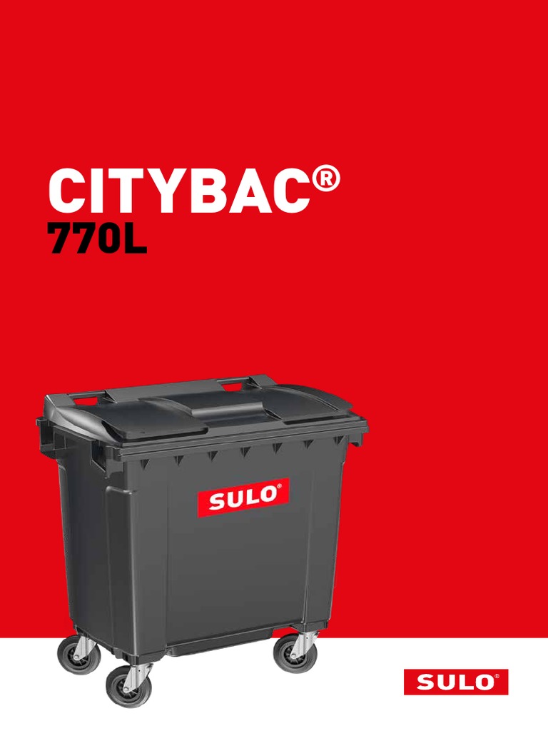 SULO Datasheet Citybac 770 L LA FR | PDF | Techniques artistiques | Couleur