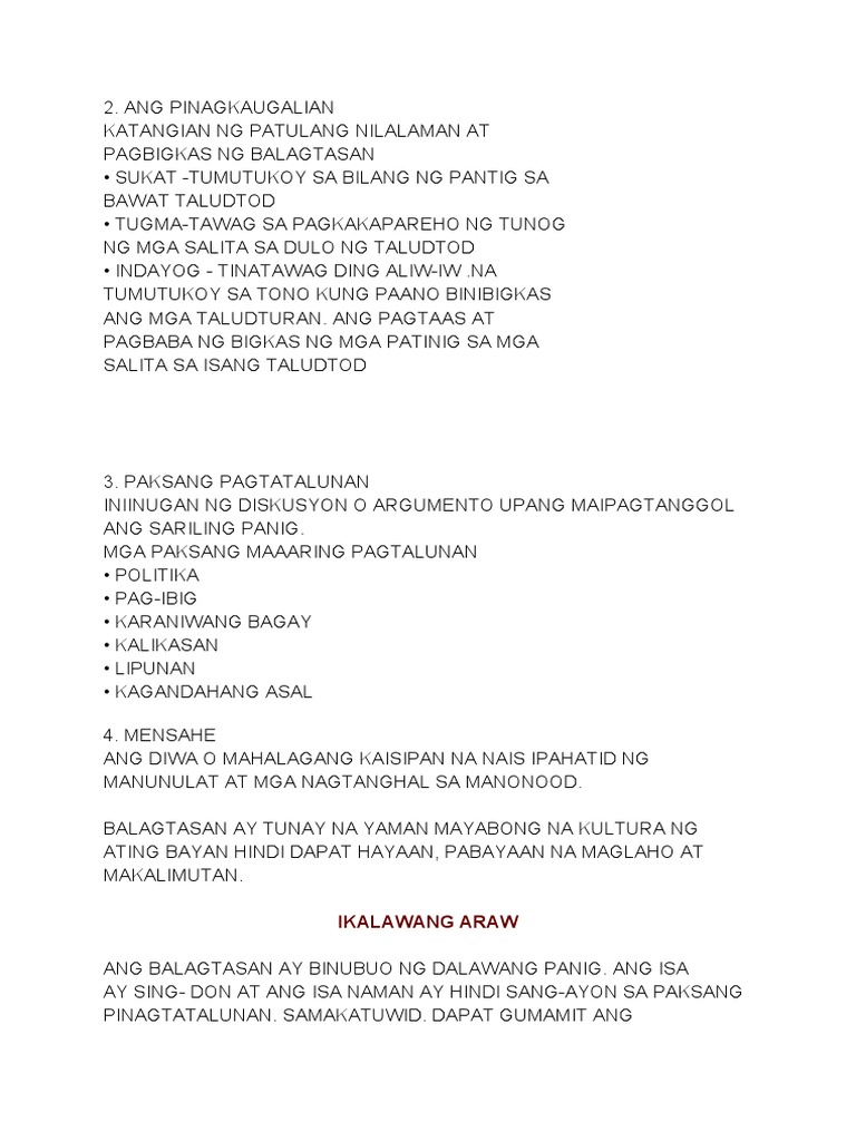 BALAGTASAN | PDF