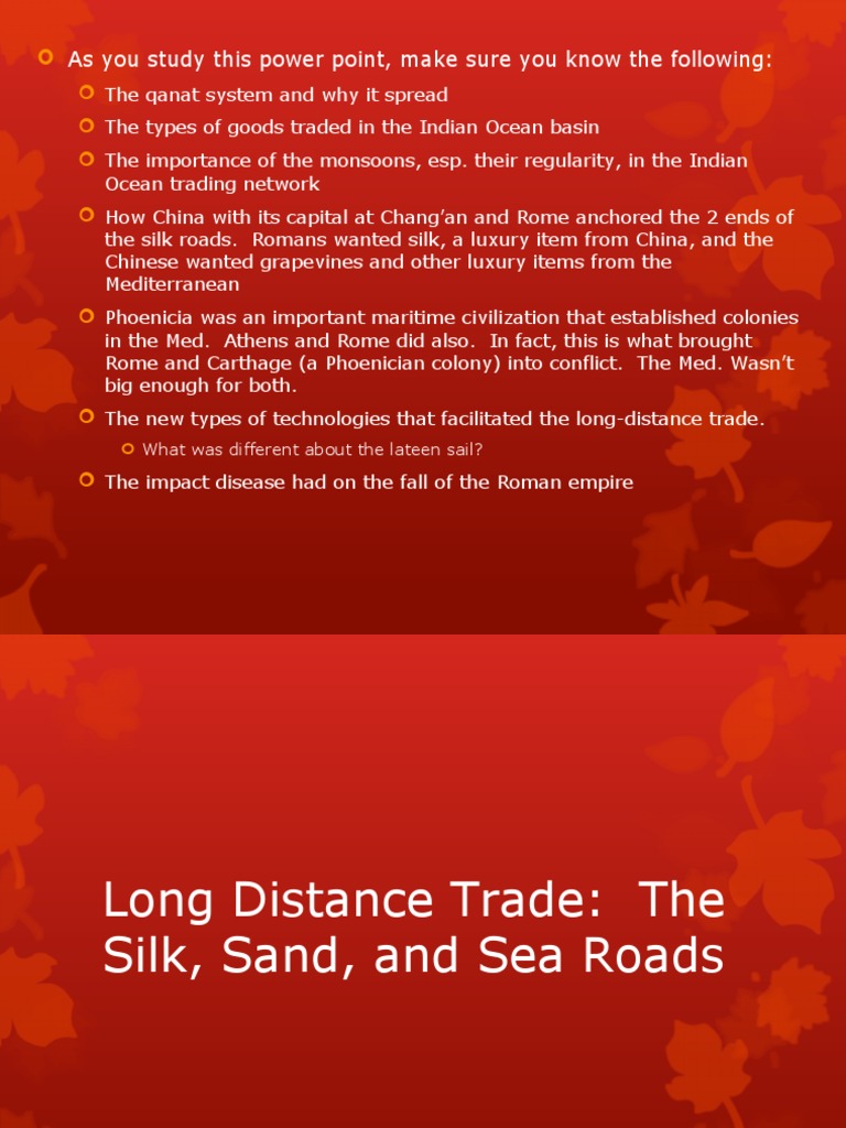 My Long Distance Trade | Download Free PDF | Silk Road | Trade