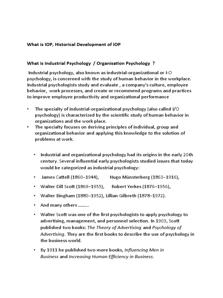 Unit One IOp Intro History Research | PDF | Industrial And ...
