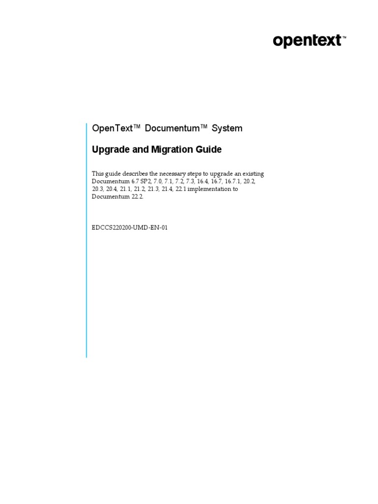 OpenText Documentum System CE 22.2 - Upgrade and Migration Guide | PDF ...