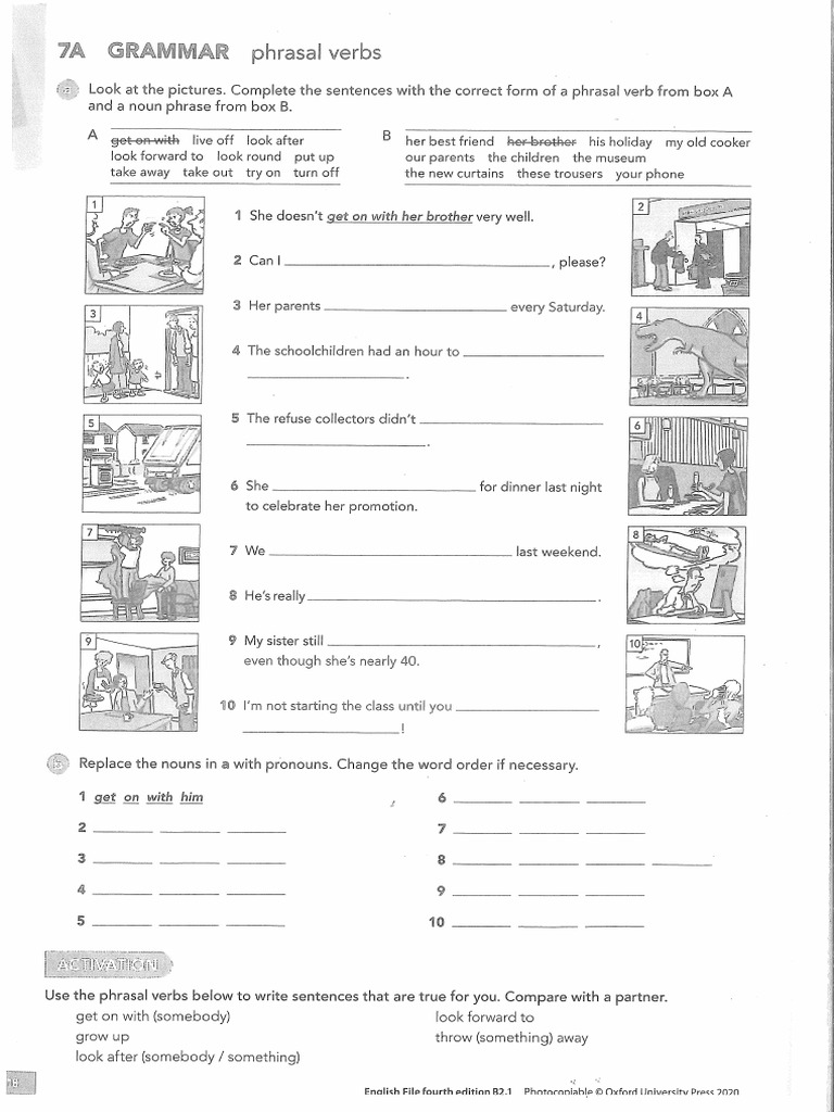 7a Grammar Phrasal Verbs | PDF