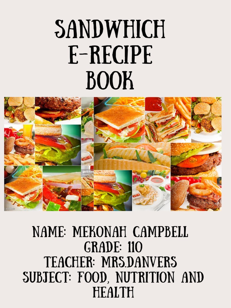 Sandwhich E-Recipe Book | PDF | Sandwich | Breads