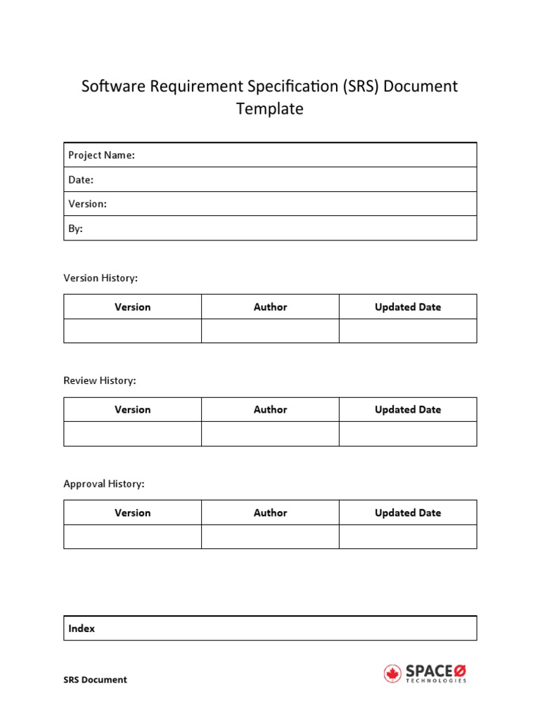 Software Requirement Document Template | PDF | Technology & Engineering